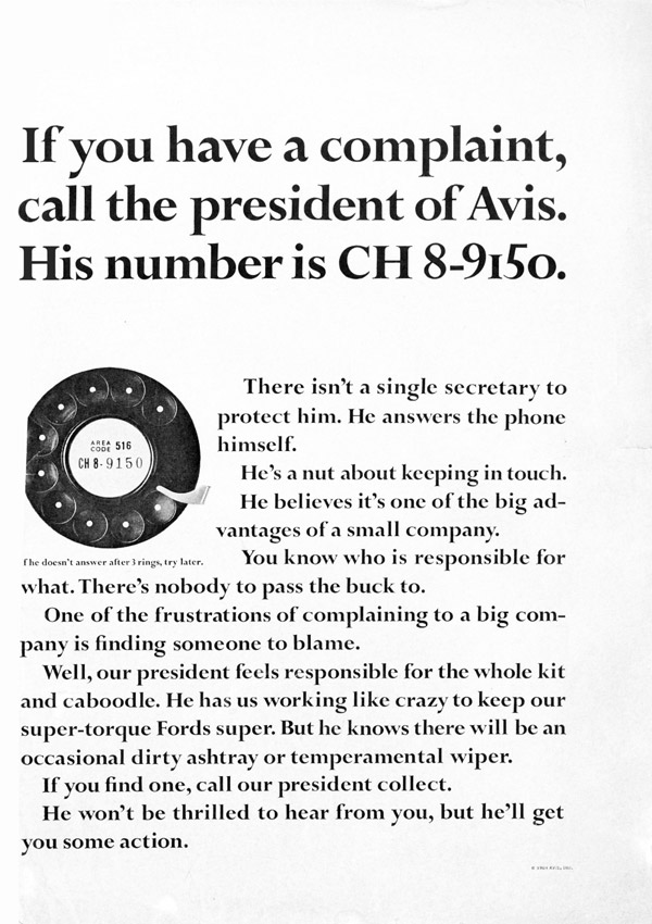 You Can't Get More Honest Than This Self-Deprecating Ad | Avis - THE BIG AD