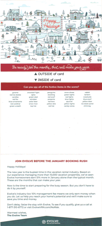 Interactive Direct Mail Piece with Holiday Theme | Evolve - THE BIG AD
