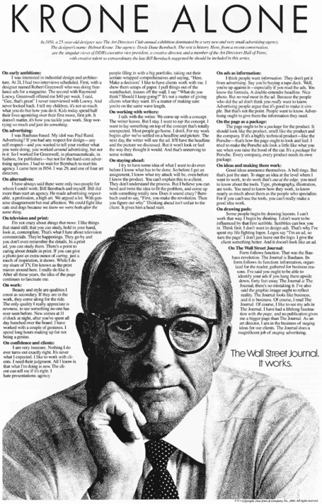 Advertising Advice: Helmut Krone - THE BIG AD