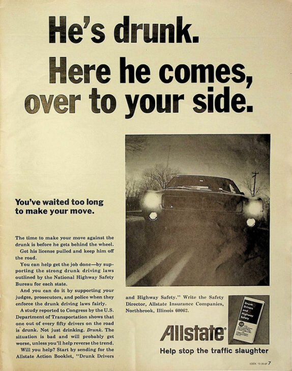 Example of Fear Appeal in Advertising - 1 of 50 Drivers is Drunk ...