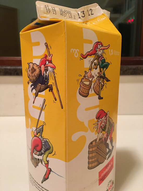 Christmas Themed Milk Carton from Iceland - THE BIG AD