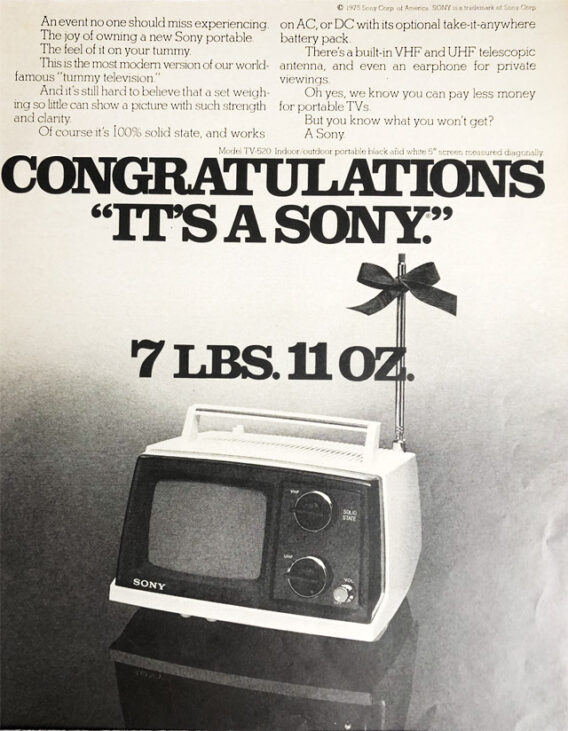 Stressing Product Convenience | Congratulations 'It's a Sony' 7lbs ...